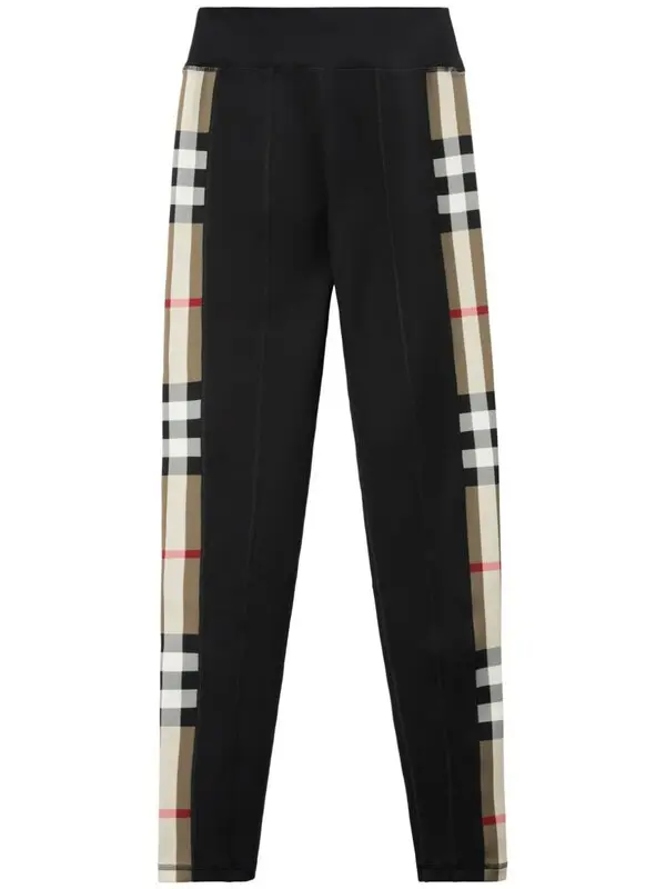 Burberry Vintage Check-panel Leggings - Black