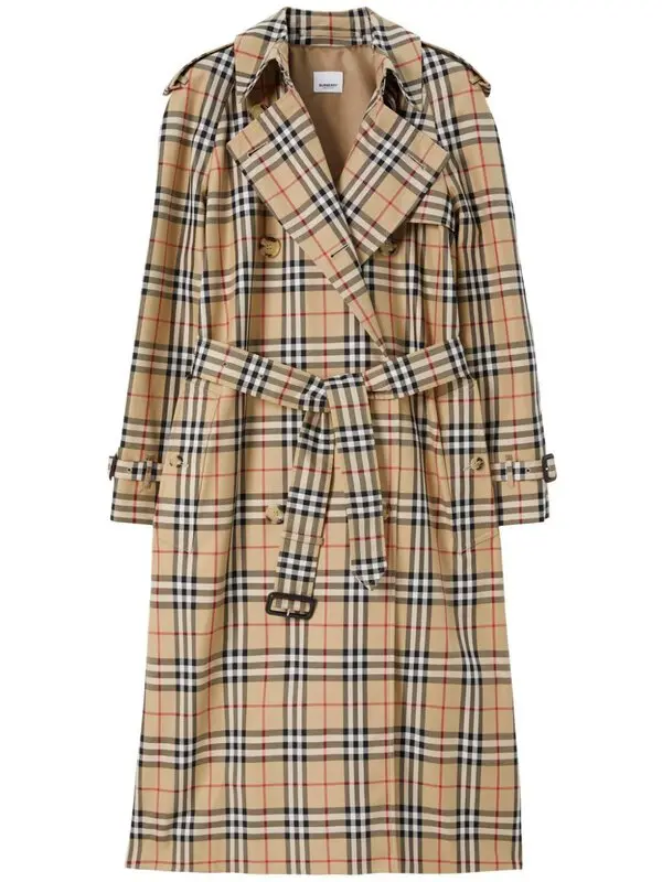 Burberry Vintage Check-print Trench Coat - Neutrals