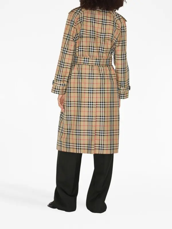 Burberry Vintage Check-print Trench Coat - Neutrals