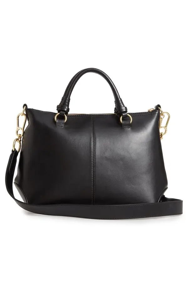 See By Chloé Emy Suede & Leather Satchel - Black | Editorialist