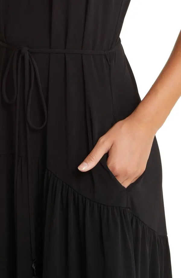 Tommy Bahama Carmela Sleeveless Tiered High-low Dress