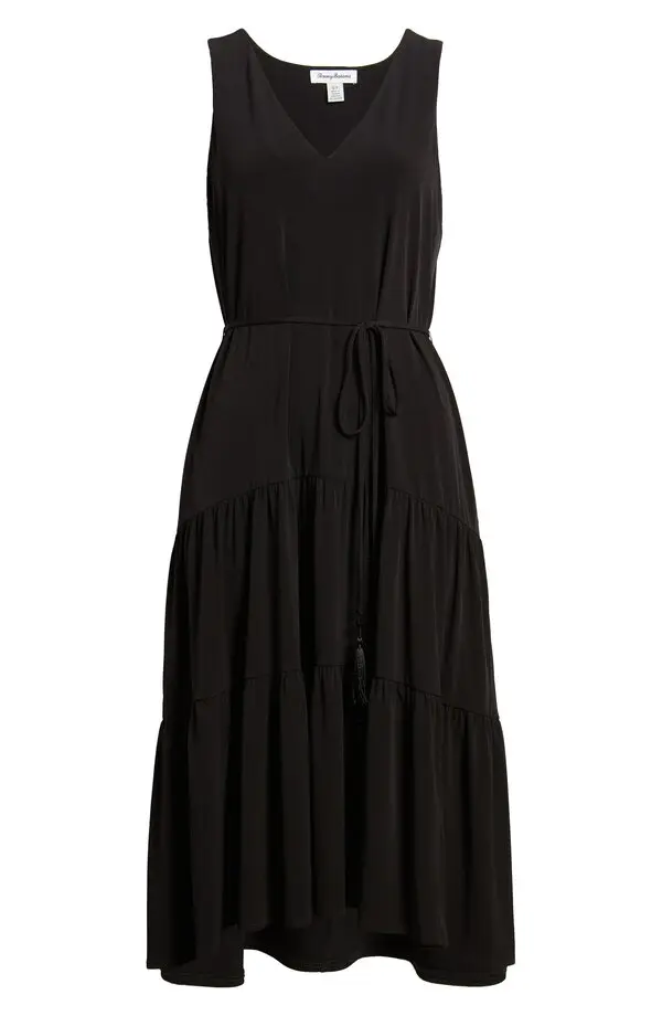 Tommy Bahama Carmela Sleeveless Tiered High-low Dress
