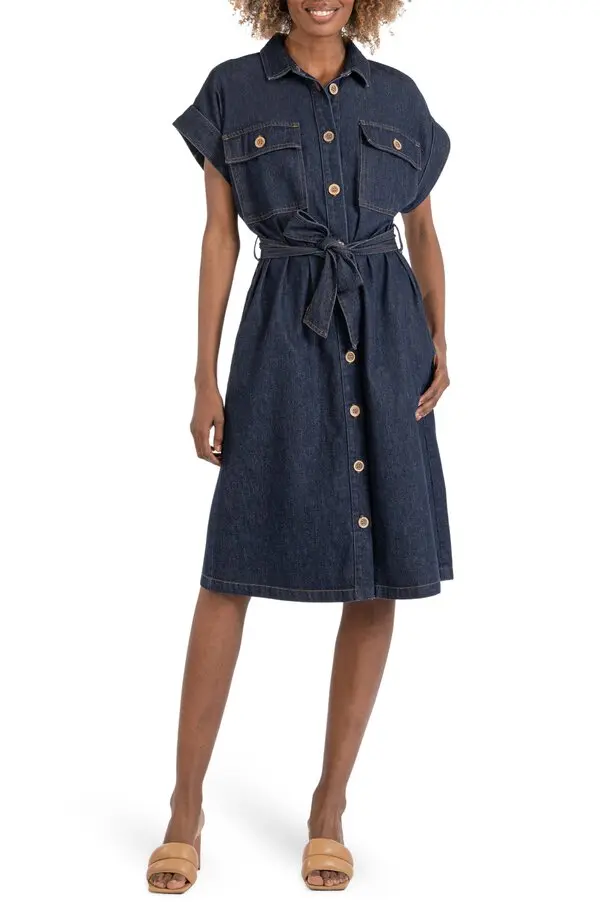 white christmas dresses KUT from the Kloth Kerry Cropped Denim Jacket – Medium Wash with Suede –  Mainstream Boutique-Fargo