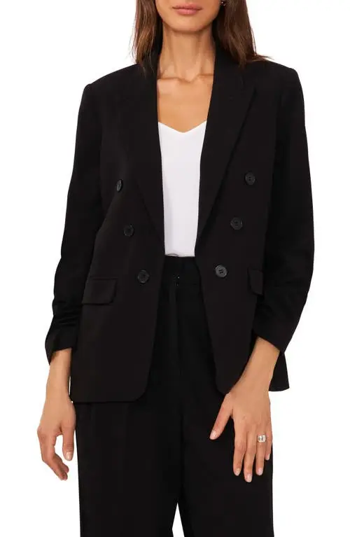 Halogen Scrunch Sleeve Double Breasted Blazer