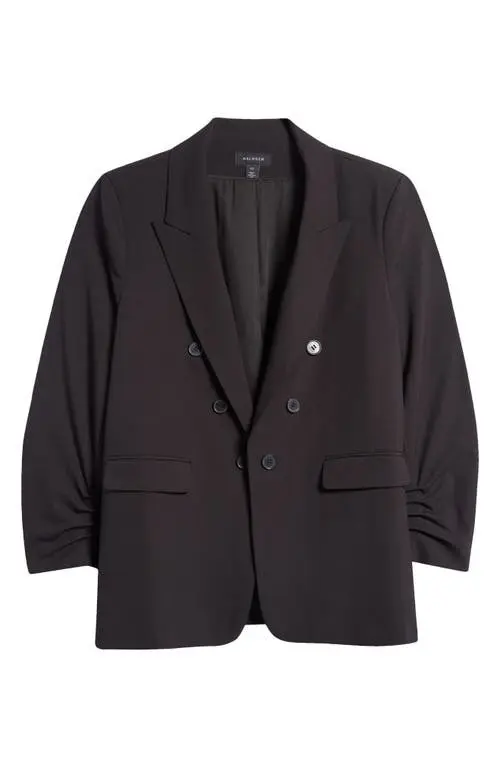 Halogen Scrunch Sleeve Double Breasted Blazer