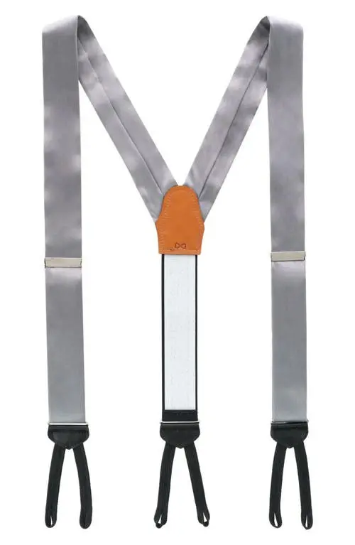 Trafalgar Sutton Silk Suspenders - Grey