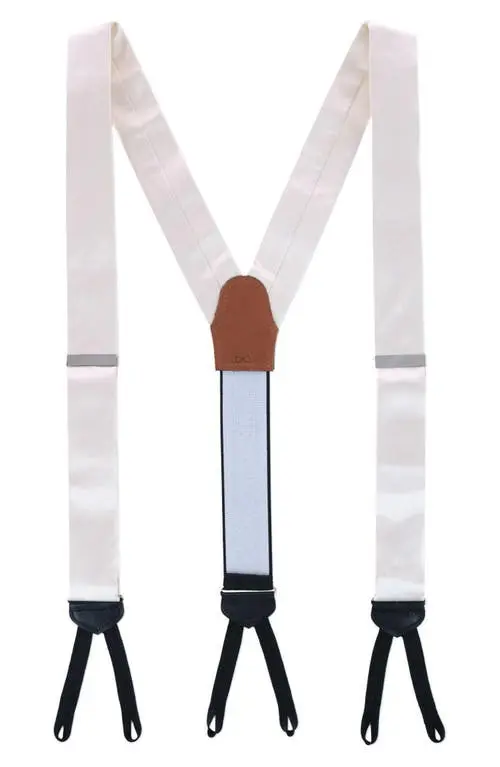 Trafalgar Sutton Silk Suspenders - Ivory