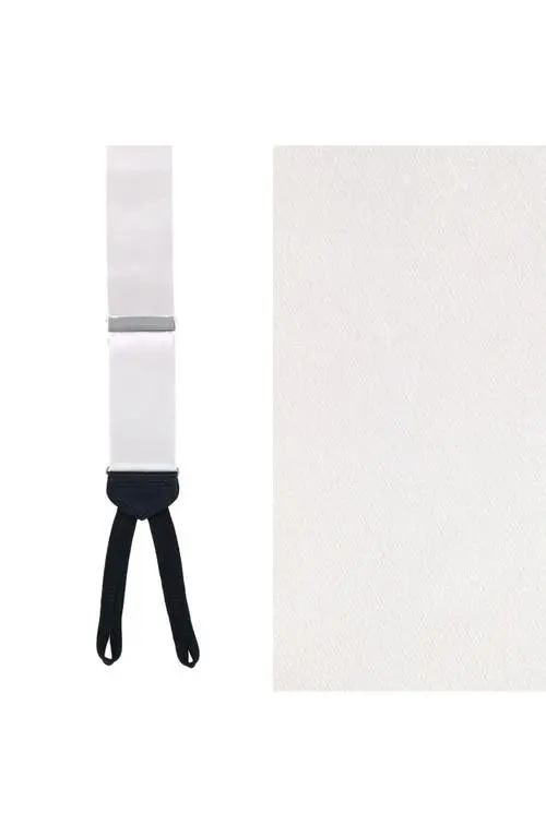 Trafalgar Sutton Silk Suspenders - Ivory