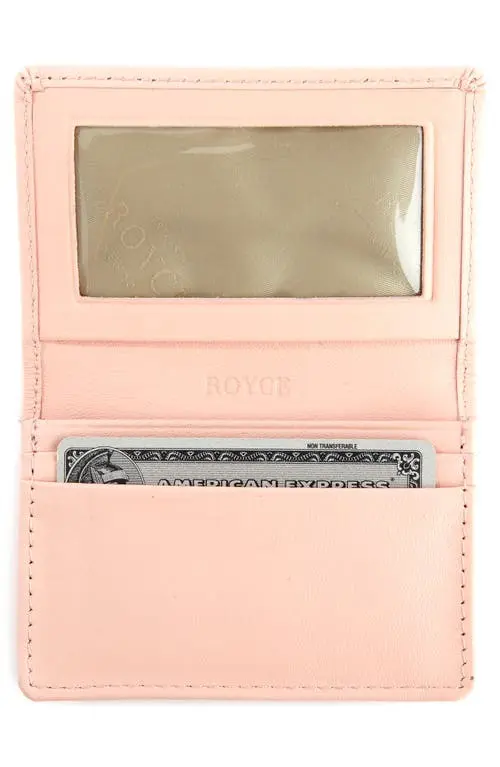 ROYCE NEW YORK Leather Card Case - Light Pink