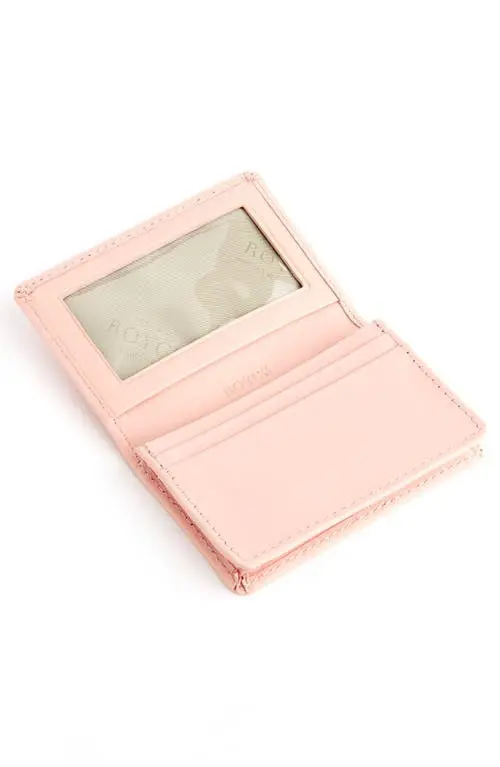 ROYCE NEW YORK Leather Card Case - Light Pink
