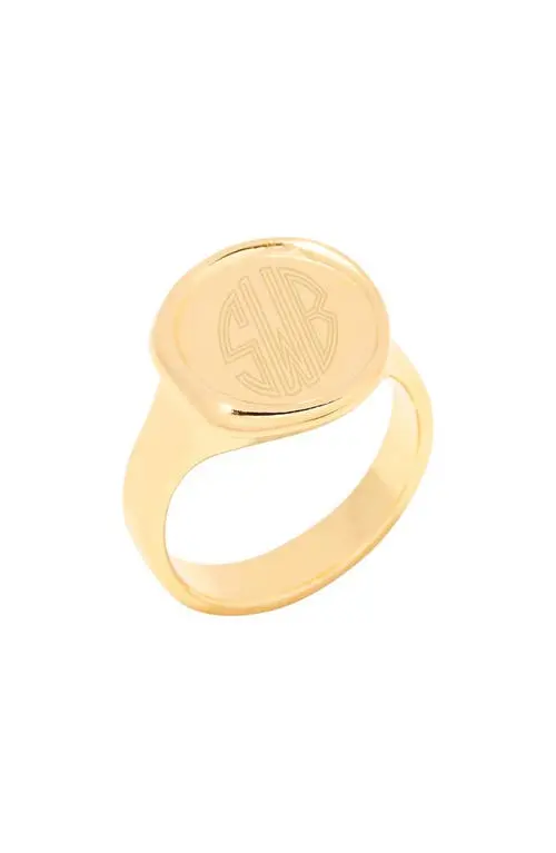 BROOK & YORK Sadie Monogram Signet Ring - Gold