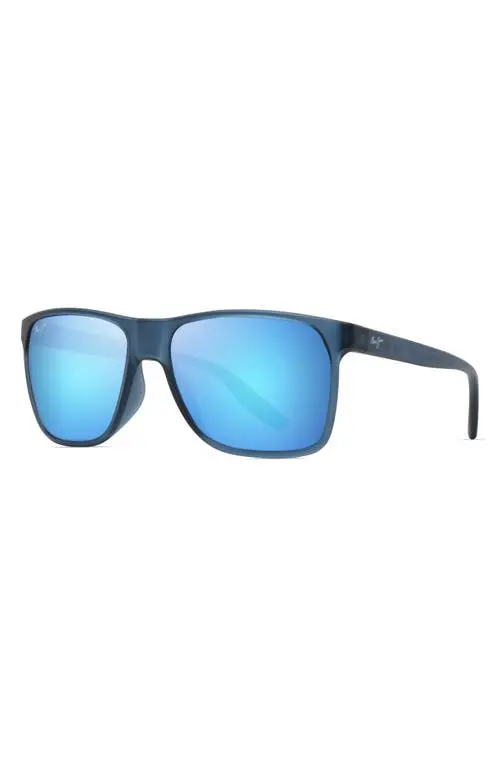 Maui Jim Rectangular Sunglasses - Matte Navy