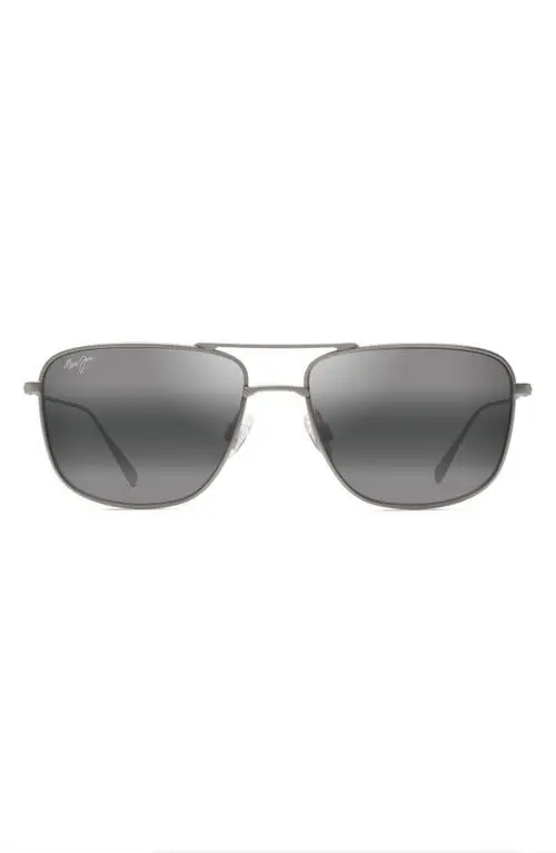 Maui Jim Mikioi Aviator Sunglasses - Matte Titanium