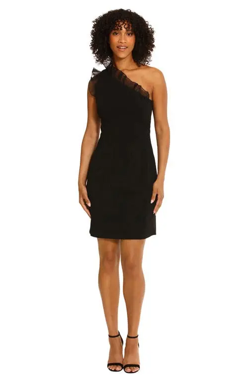 Maggy London Ruffle One-shoulder Minidress