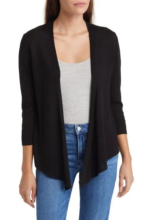Tommy Bahama Addison Linen Blend Cardigan - Black