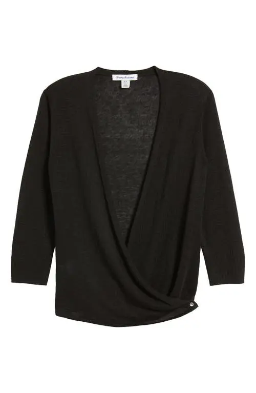 Tommy Bahama Addison Linen Blend Cardigan - Black