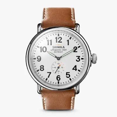 Shinola The Runwell 47mm Strap Watch - White