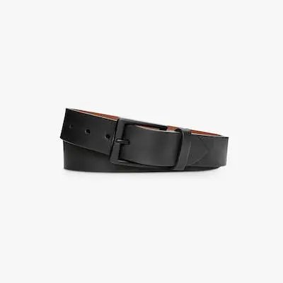 Shinola Leather Belt With Lightning Bolt Keeper - Black