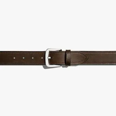 Shinola Double Stitch Leather Belt - Brown