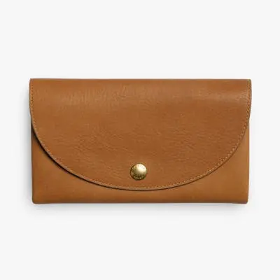 Shinola Birdy Large Snap Wallet - Tan