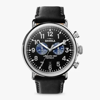Shinola The Runwell Chrono 47mm Watch - Black