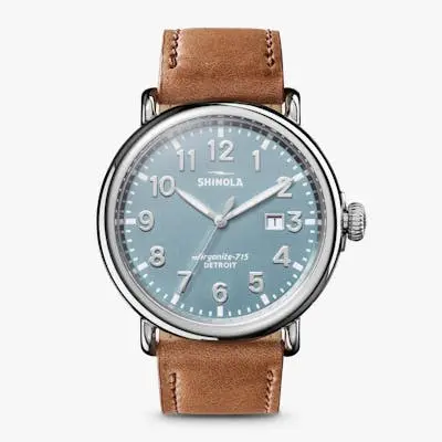 Shinola The Runwell 47mm Strap Watch - Gray