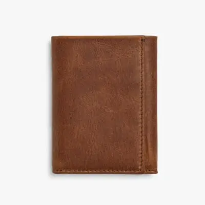 Shinola Wallet Leather Trifold Wallet - Brown