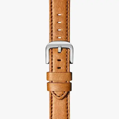 Shinola Leather 22mm Quick Release Watch Strap - Bourbon
