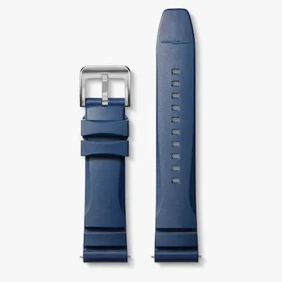 Shinola Rubber Watch Strap 22mm - Blue