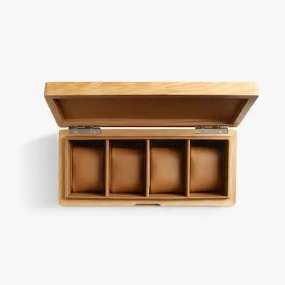 Shinola Monogrammable Watch Collector's Box - Oak/tan