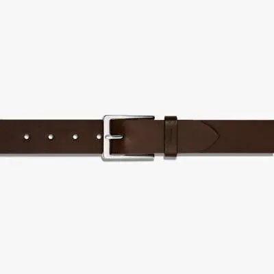 Shinola Leather Belt With Silver Buckle - Brown
