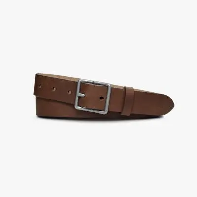 Shinola Leather Center Bar Buckle Belt - Brown