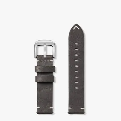 Shinola 20mm Leather Watch Strap - Black