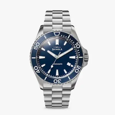Shinola Automatic Diver Watch 43mm - Blue
