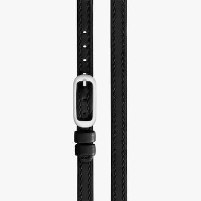 Shinola 8mm Double Wrap Leather Watch Strap - Black
