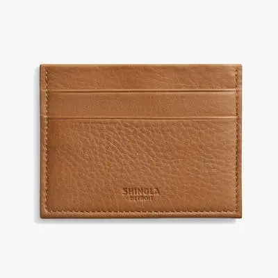 Shinola Wallet Five Pocket Card Case Leather - Tan