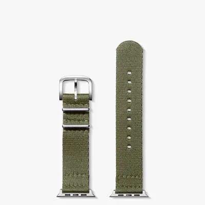 Shinola Apple Watch® Compatible 20mm Nylon Strap - Khaki