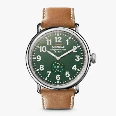 Shinola 47mm Runwell Strap Watch - Green
