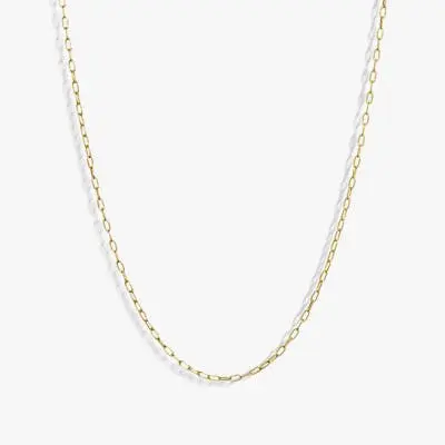 Shinola Large Oval Link Chain Necklace - Yellow Gold