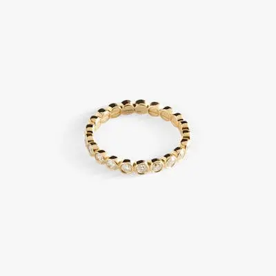 Shinola Diamond Rivet Eternity Ring - 14k Gold