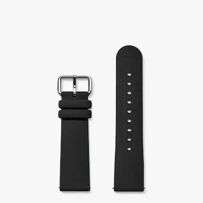 Shinola 22mm Xl Silicone Watch Strap - Black