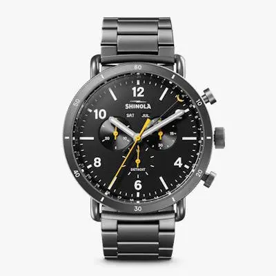 Shinola The Canfield Sport 45mm Chronograph Watch - Gunmetal