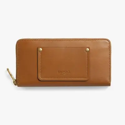 Shinola Wallet Leather The Pocket Zip Wallet - Tan