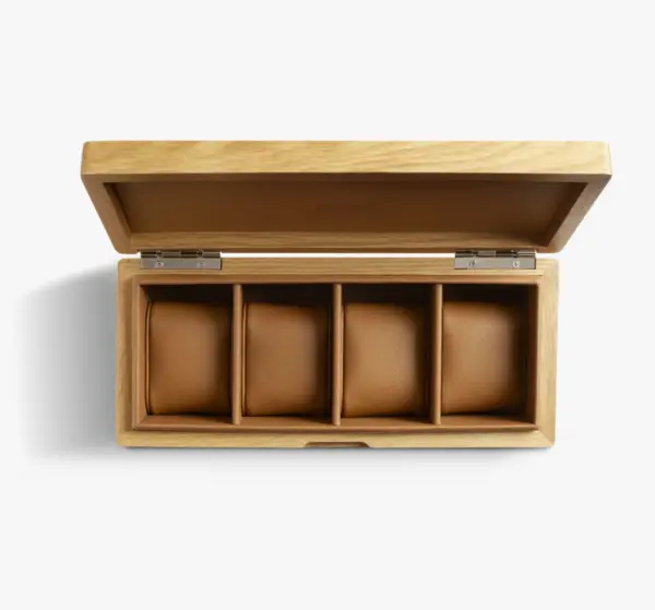 Shinola Eight Watch Collector's Box - Oak/tan