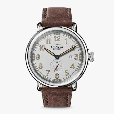Shinola The Station Agent Automatic 45mm Strap Watch - White