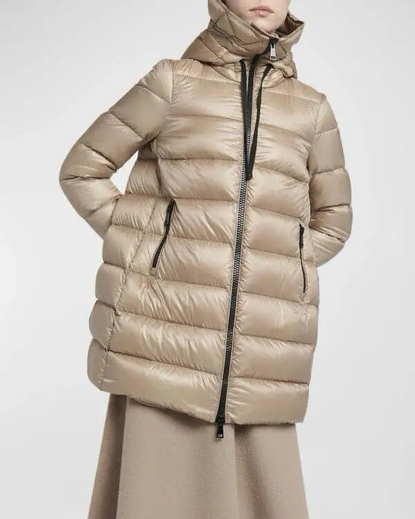 Moncler Suyen Hooded Parka - Brown