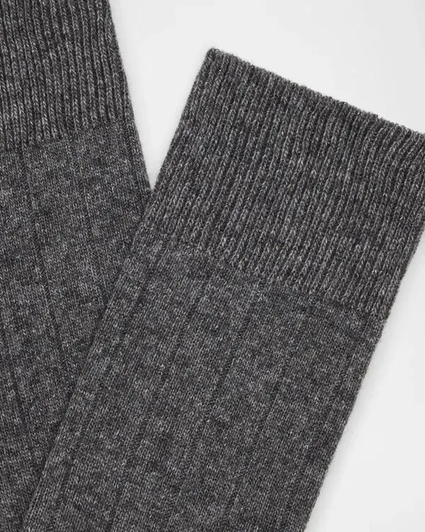 Falke Llasa Ribbed Socks - Light Grey
