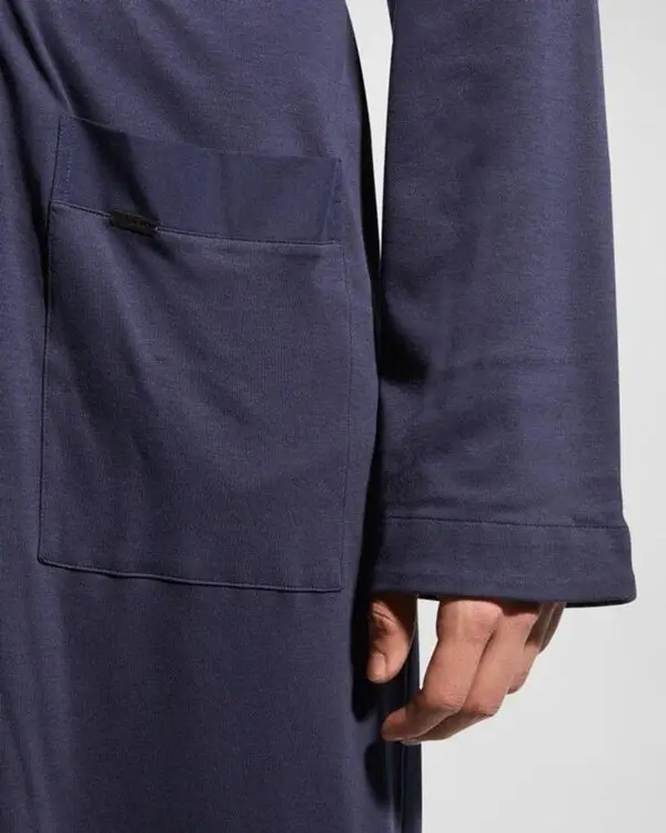 Hanro Night & Day Knit Robe - Black Iris