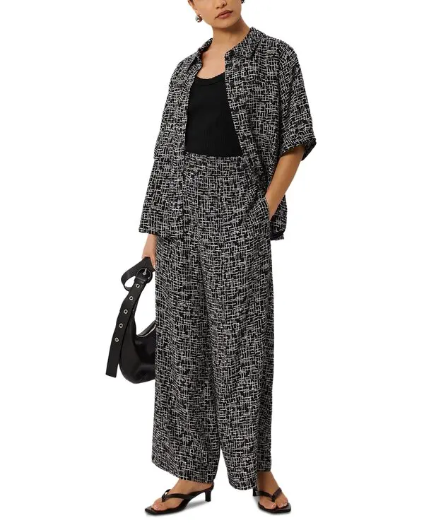 Whistles Petite Woven Grid Crop Trousers