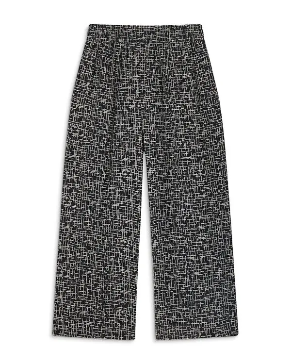 Whistles Petite Woven Grid Crop Trousers